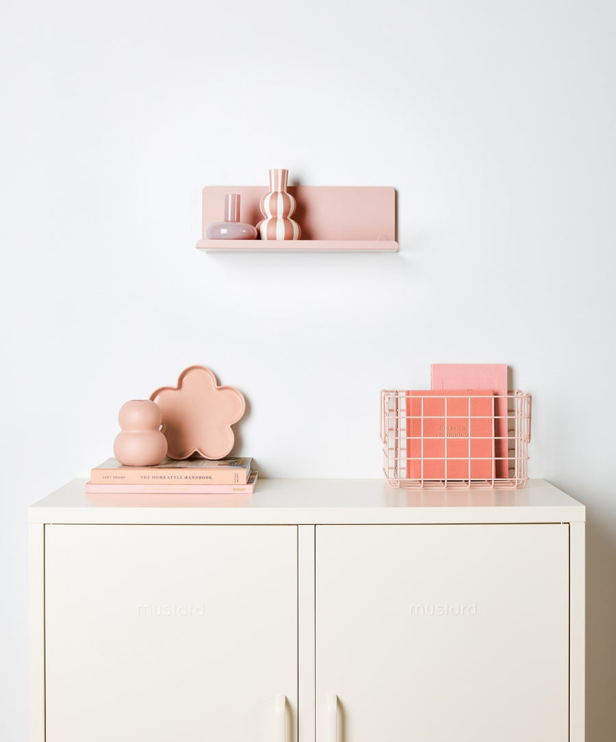 The Ledge in Blush Small • Pink Floating Wall Shelf • Mustard Made ...