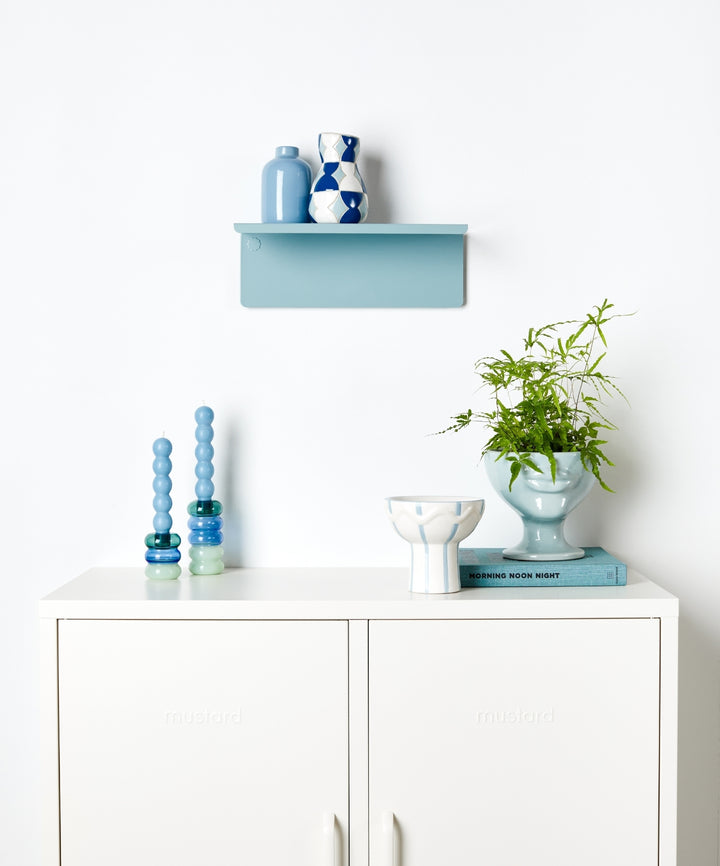 The Ledge in Ocean Small • Blue Floating Wall Shelf • Mustard Made ...