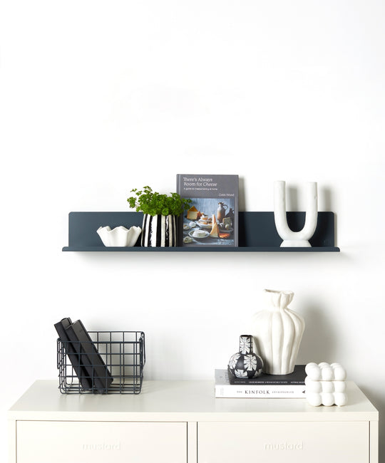 The Ledge in Slate Large • Gray Floating Wall Shelf • Mustard Made ...